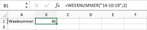 Functie WEEKNUMMER - Formules in Excel - Handleiding Excel